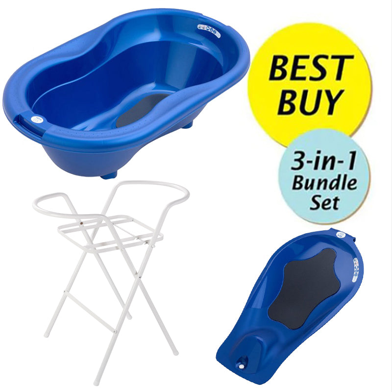 Rotho Babydesign Value Bundle B, Bath Tub + Bath Seat + Bath Stand (5 ...